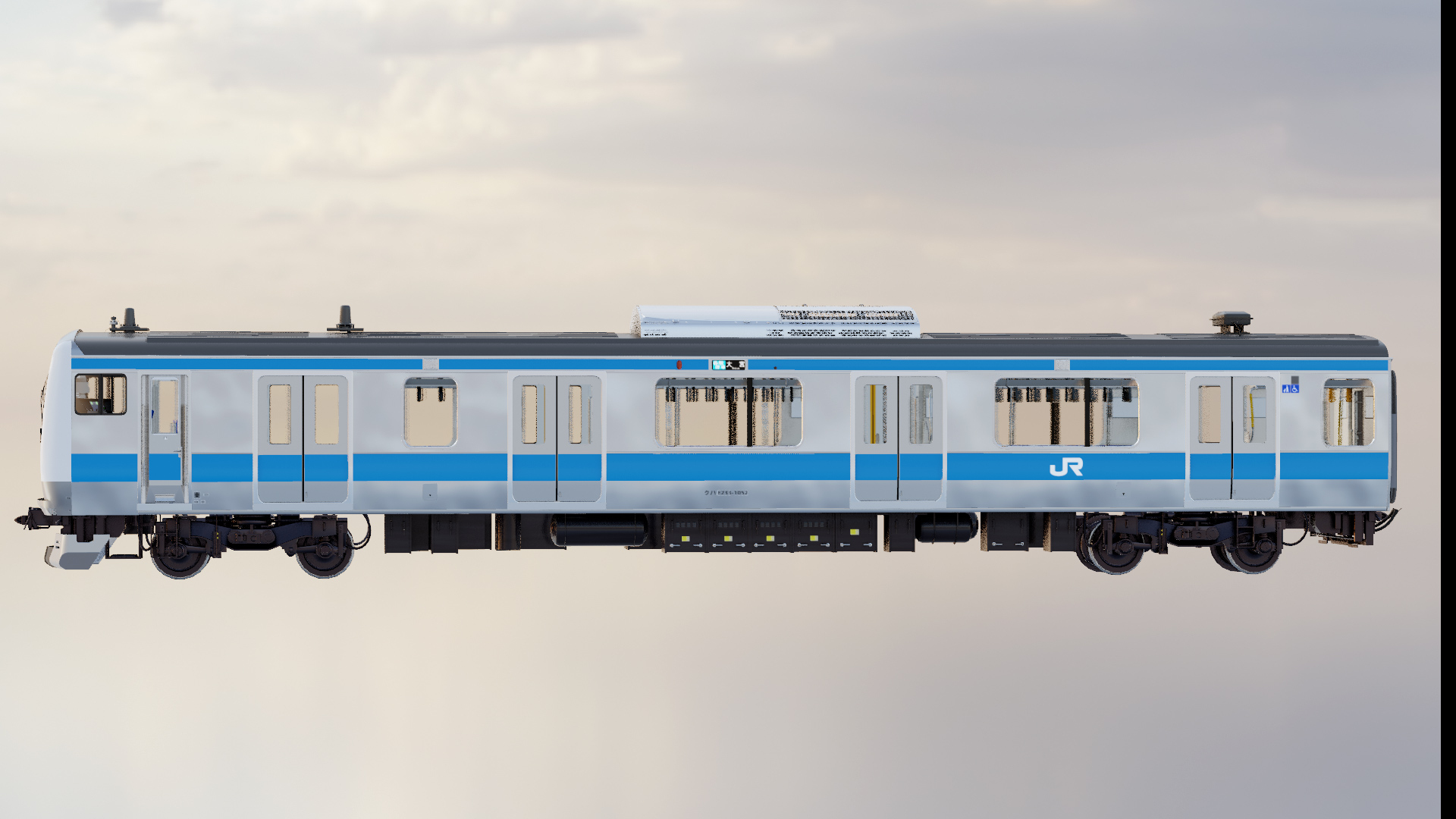 Rigged Train Japanese Locomotive Detailed Interior Exterior Keihin-Tohoku E233 Series 3D Model ...