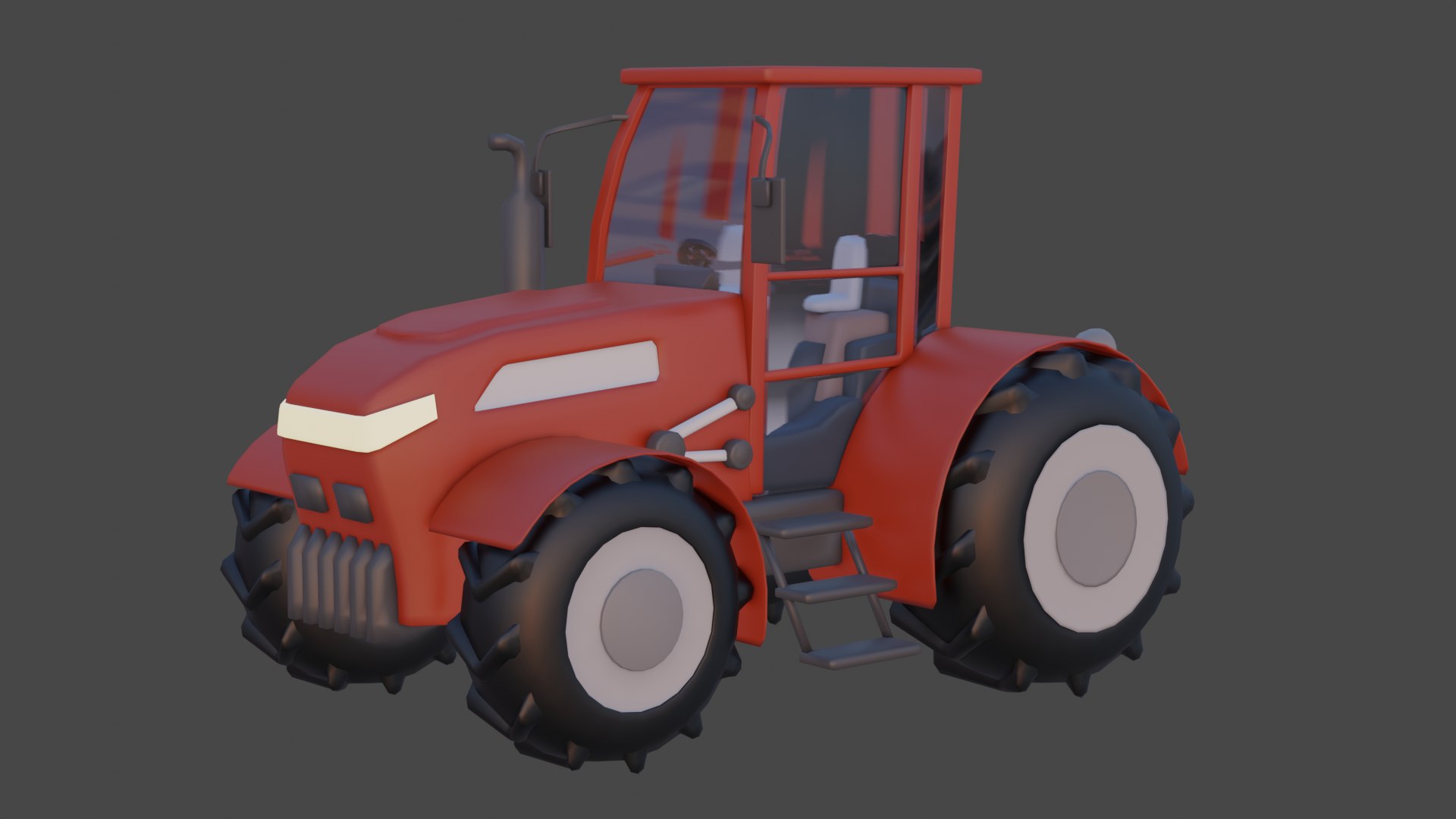 3D Low Poly Stylized Tractor - TurboSquid 1881593