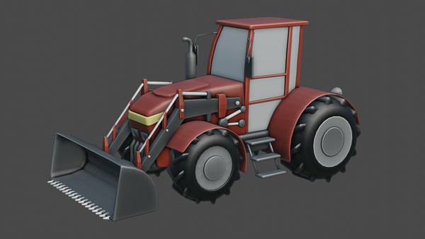 3D Low poly Stylized Tractor - TurboSquid 1881593