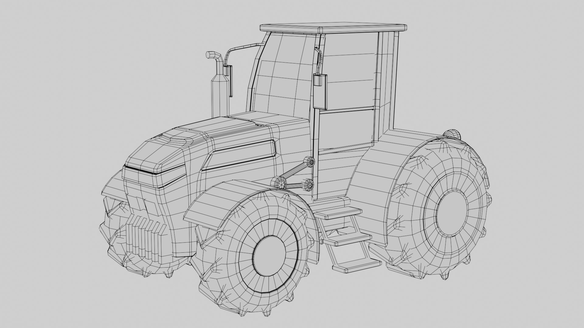 3D Low Poly Stylized Tractor - TurboSquid 1881593