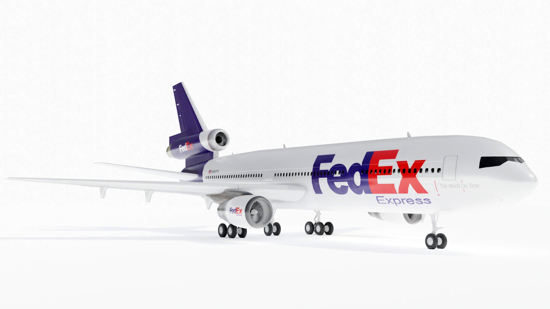 3D DC-10 Airliner FedEx - TurboSquid 2095172
