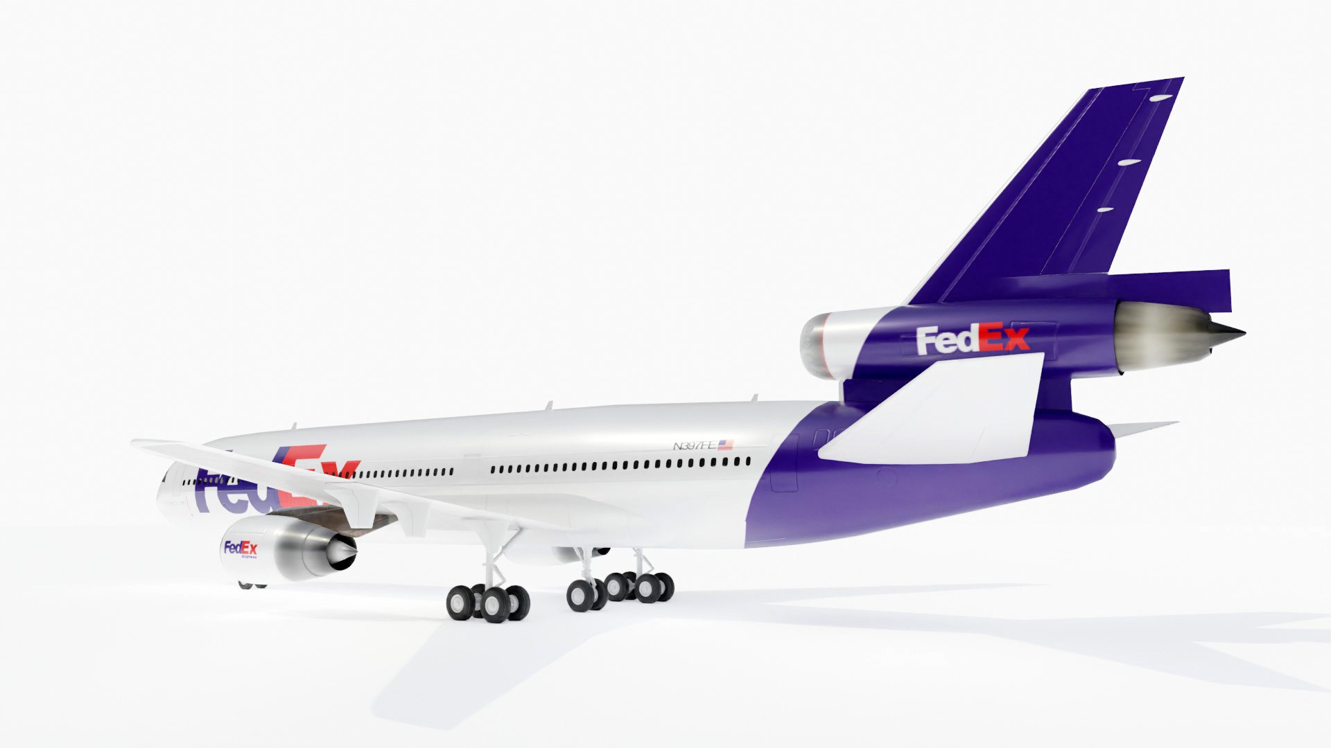 3D DC-10 Airliner FedEx - TurboSquid 2095172