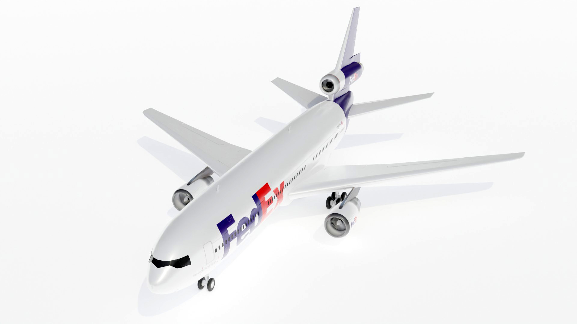 3D DC-10 Airliner FedEx - TurboSquid 2095172