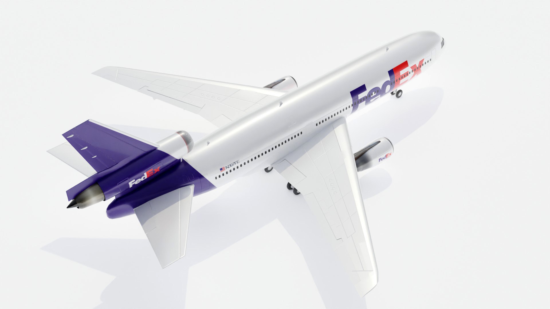 3D DC-10 Airliner FedEx - TurboSquid 2095172