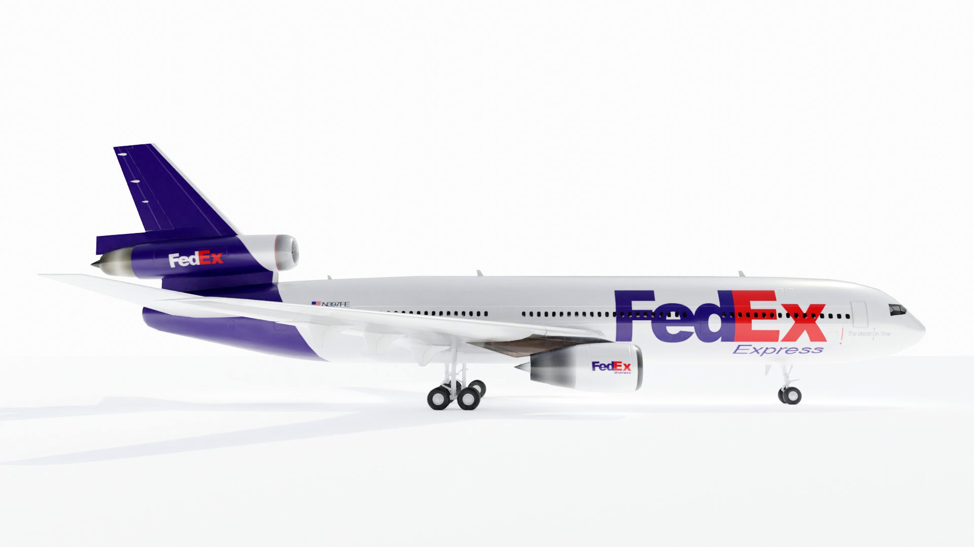 3D DC-10 Airliner FedEx - TurboSquid 2095172