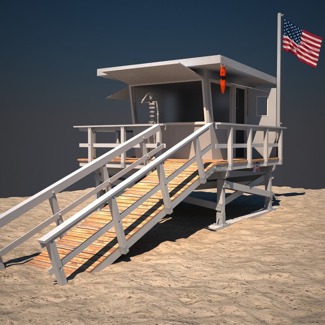 3ds Max Lifeguard Station Life