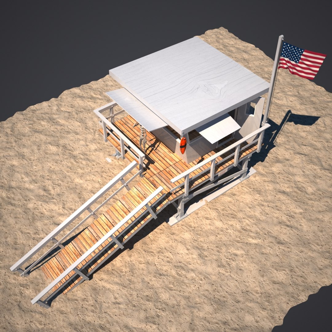 3ds Max Lifeguard Station Life