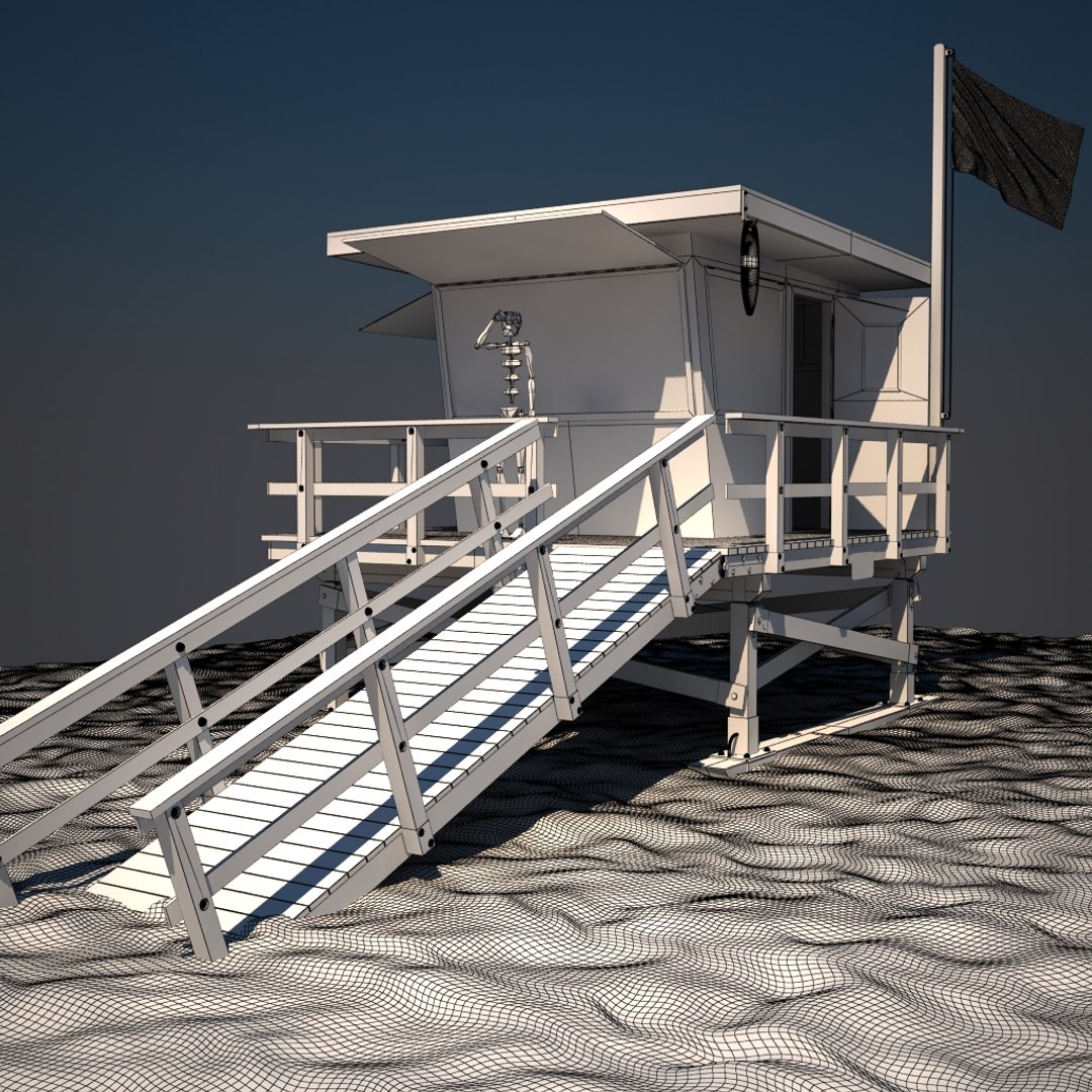 3ds Max Lifeguard Station Life
