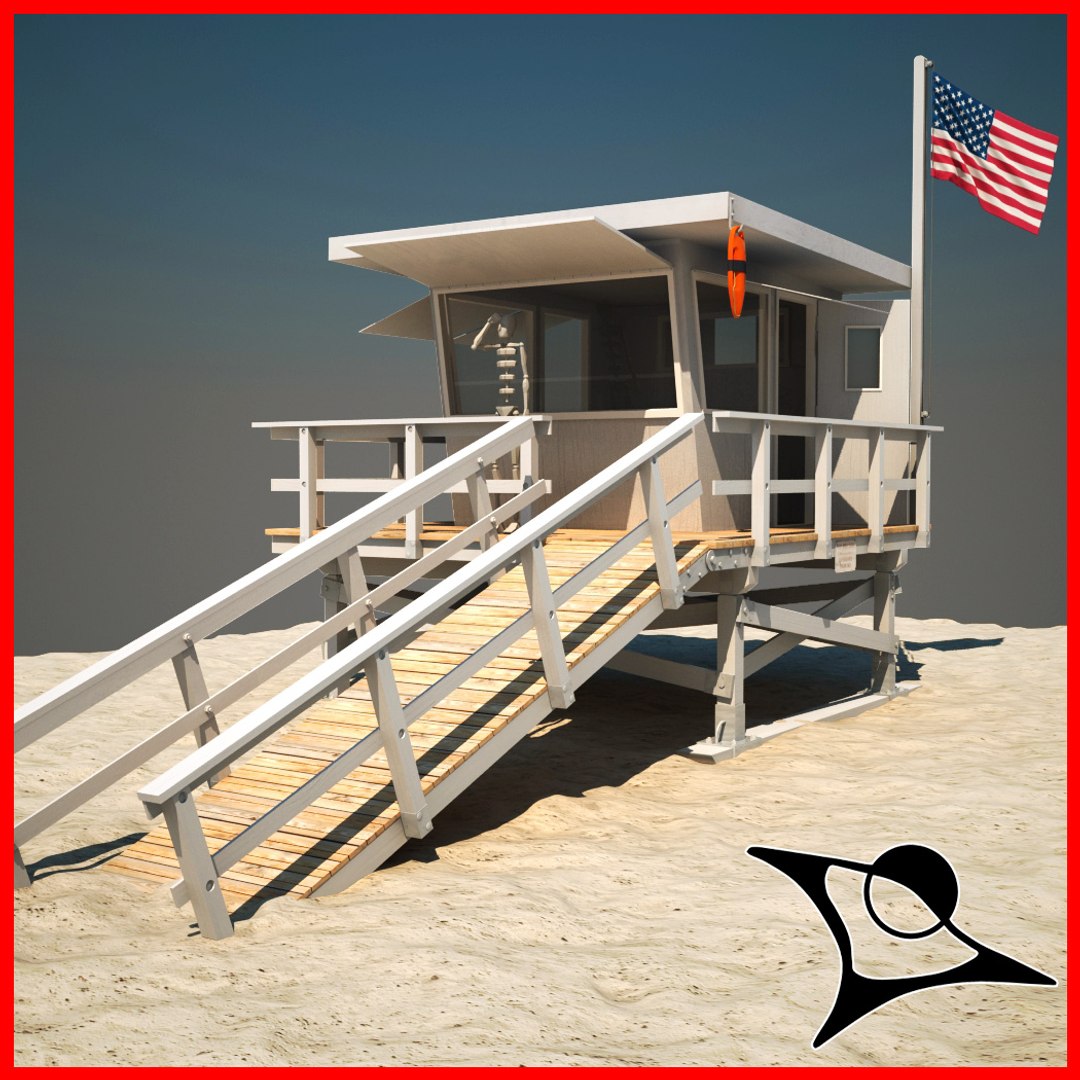 3ds Max Lifeguard Station Life