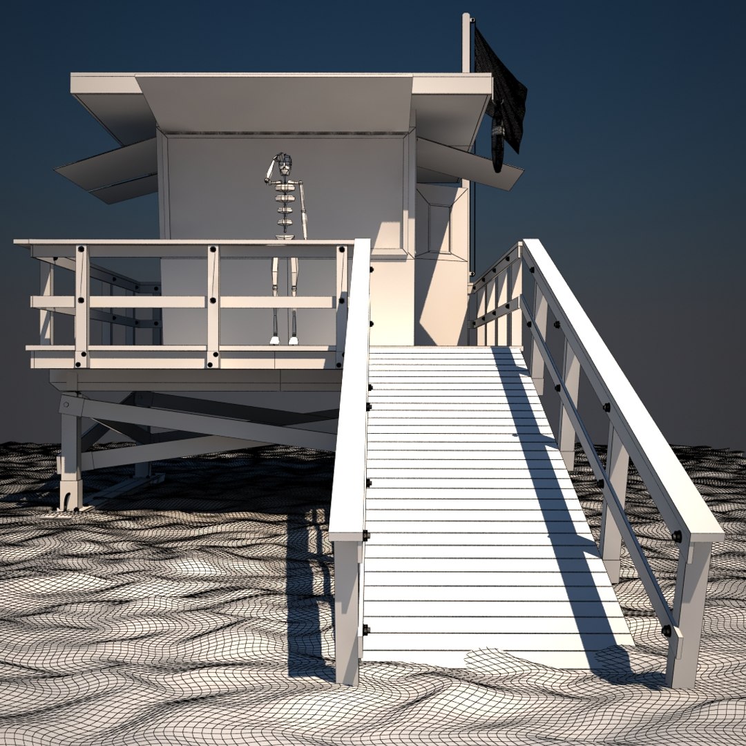 3ds Max Lifeguard Station Life