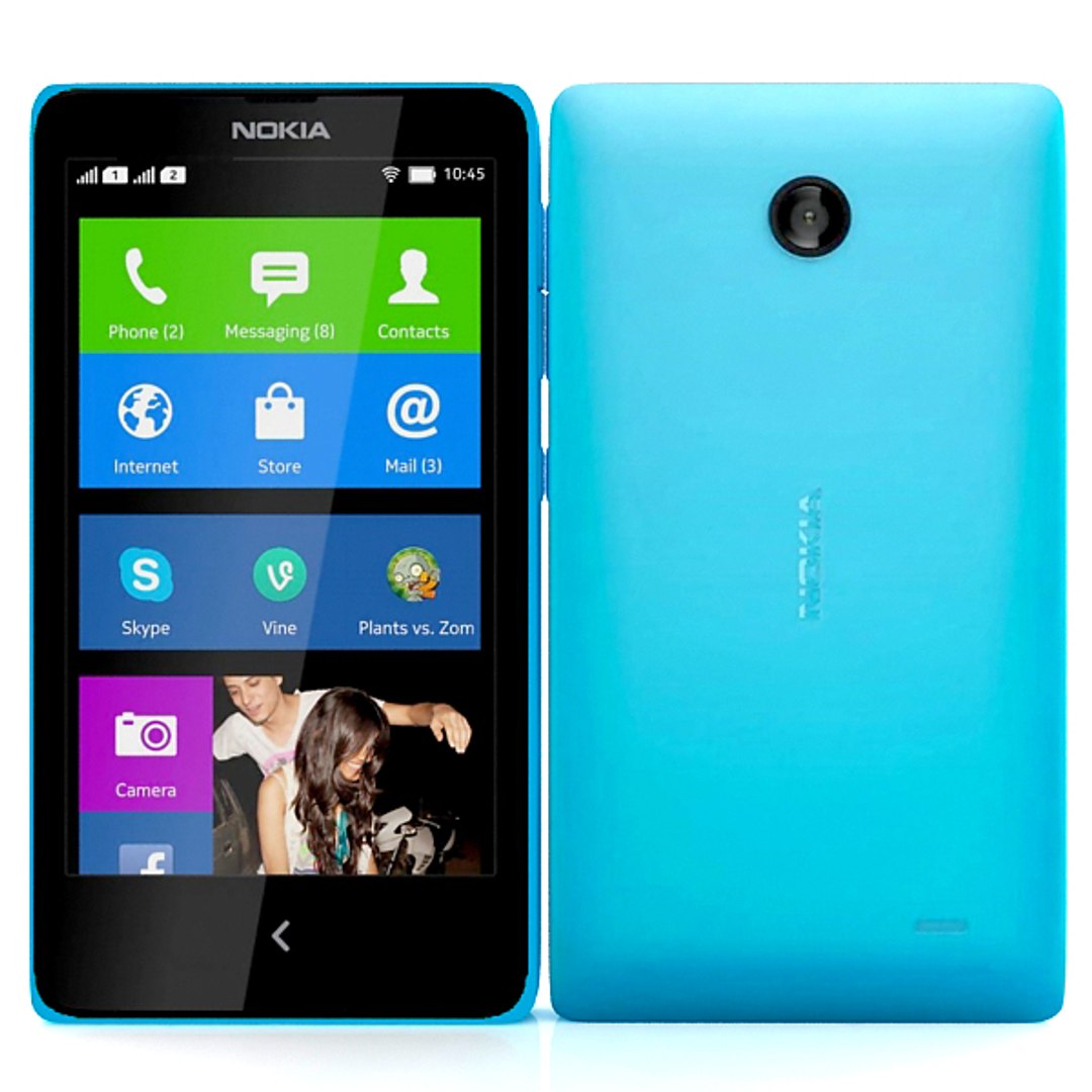 3d Nokia X Blue Model