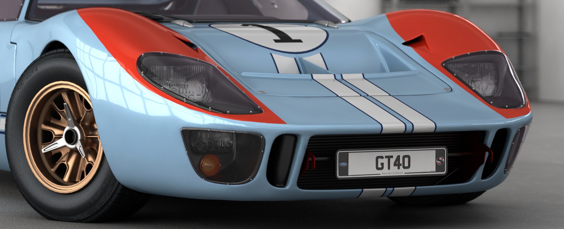 Realistic gt40 1963 3D model - TurboSquid 1588363