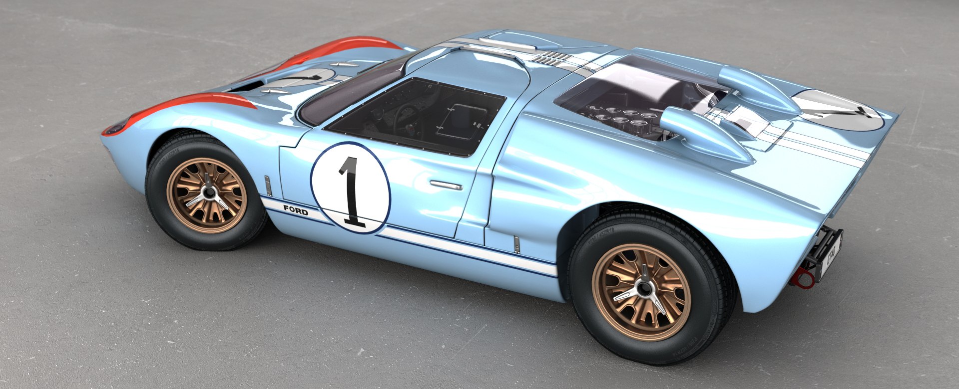 Realistic Gt40 1963 3D Model - TurboSquid 1588363