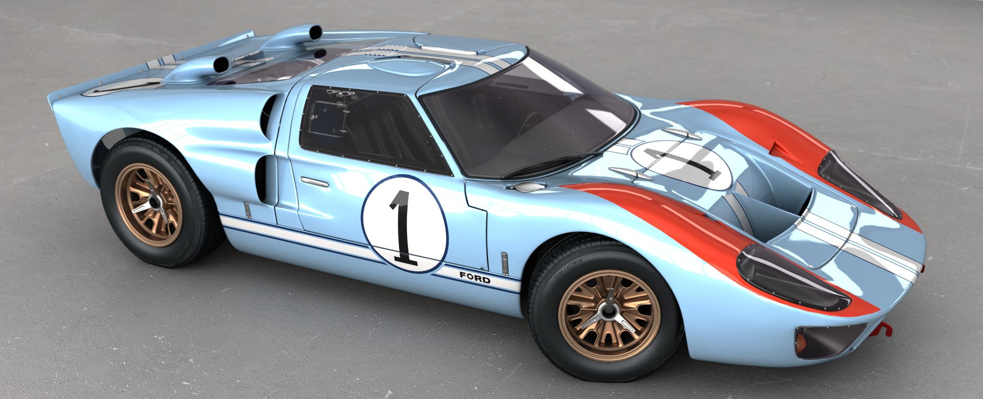 Realistic Gt40 1963 3D Model - TurboSquid 1588363