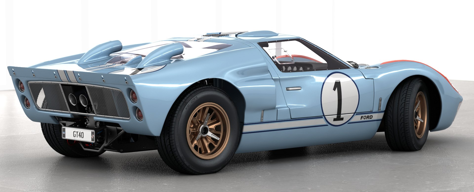 Realistic gt40 1963 3D model - TurboSquid 1588363