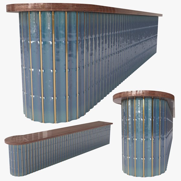 modelo 3d Modern Artdeco Bar Counter - TurboSquid 2083396