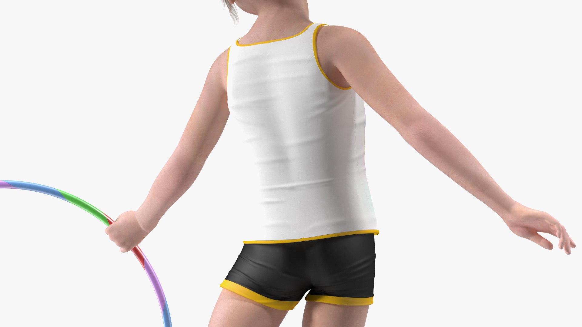 Sporty Little Girl Playing Hoop Model - TurboSquid 2084376