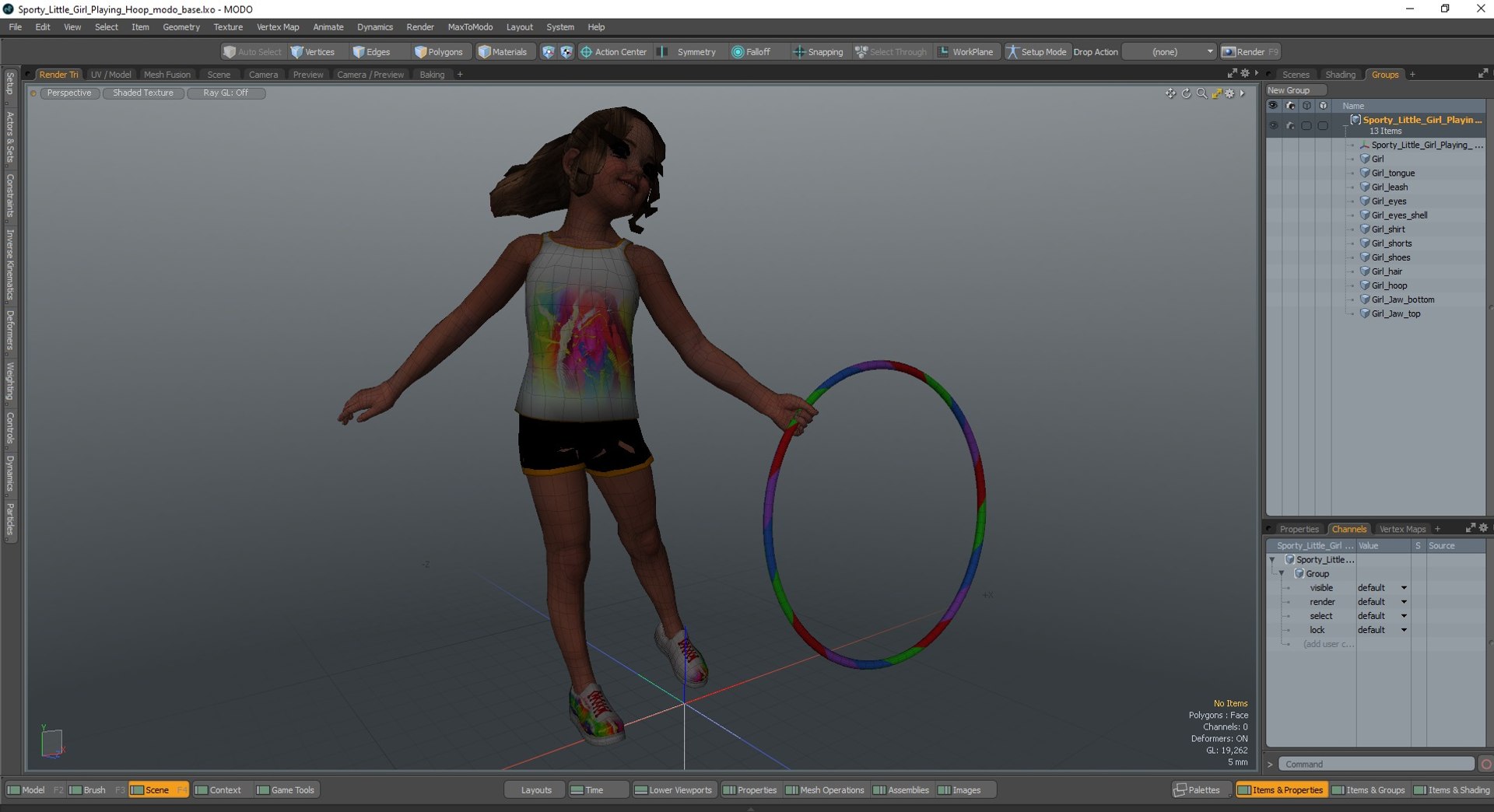 Sporty Little Girl Playing Hoop Model - TurboSquid 2084376