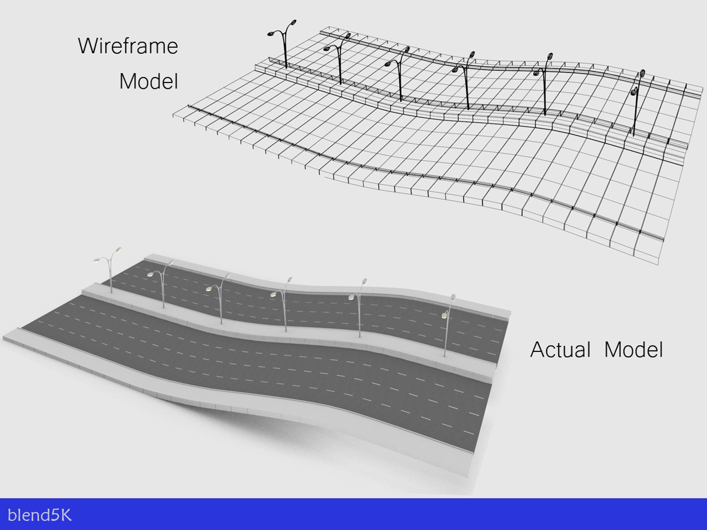 Blender Highway Set Straight Bend