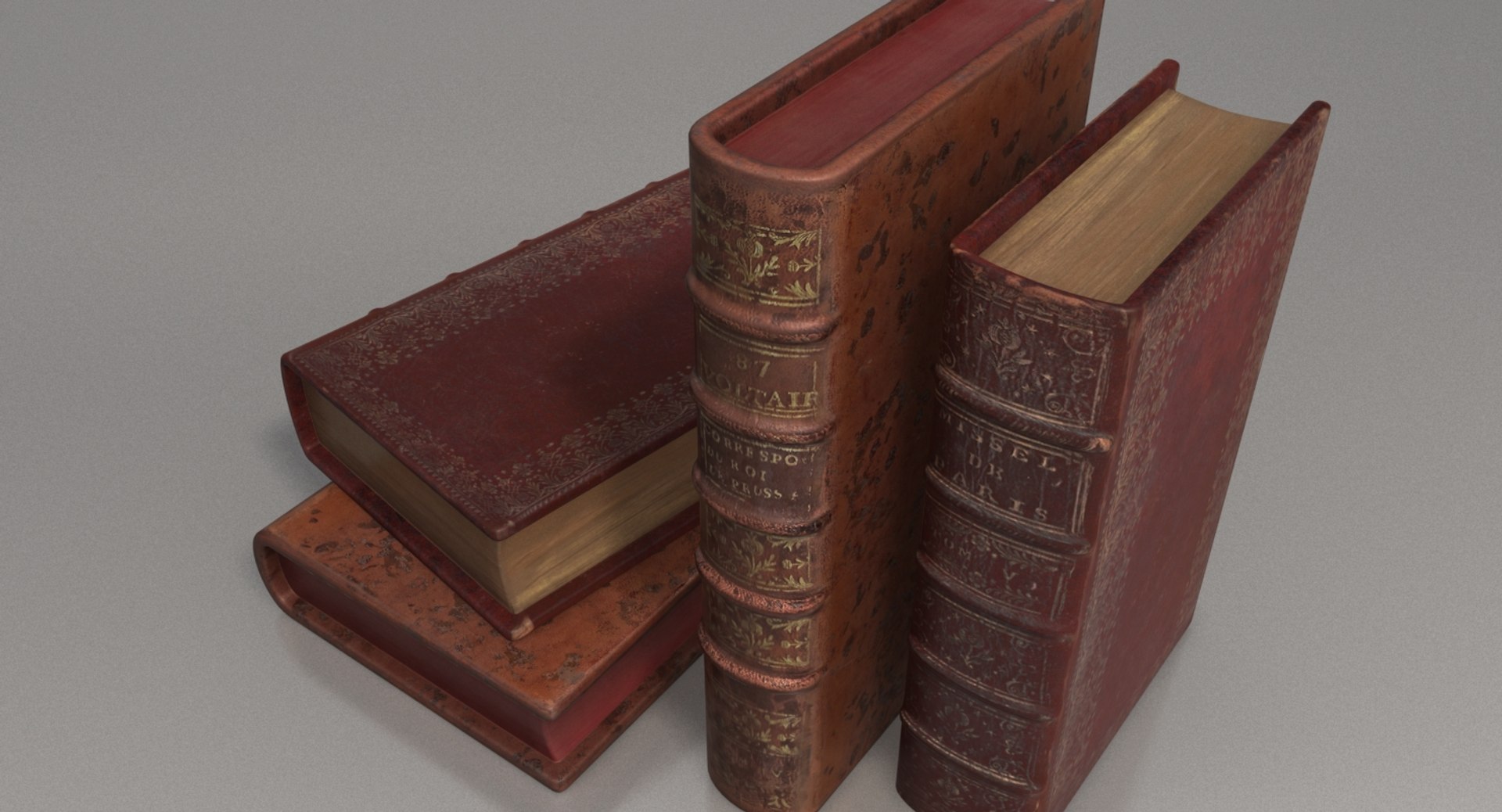 3d Old Books