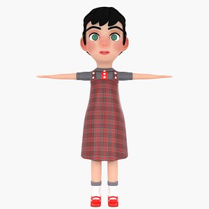 Cartoon Girl glTF Models for Download | TurboSquid