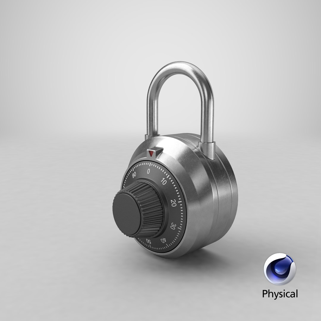 Round Combination Padlock 3D model - TurboSquid 1863534