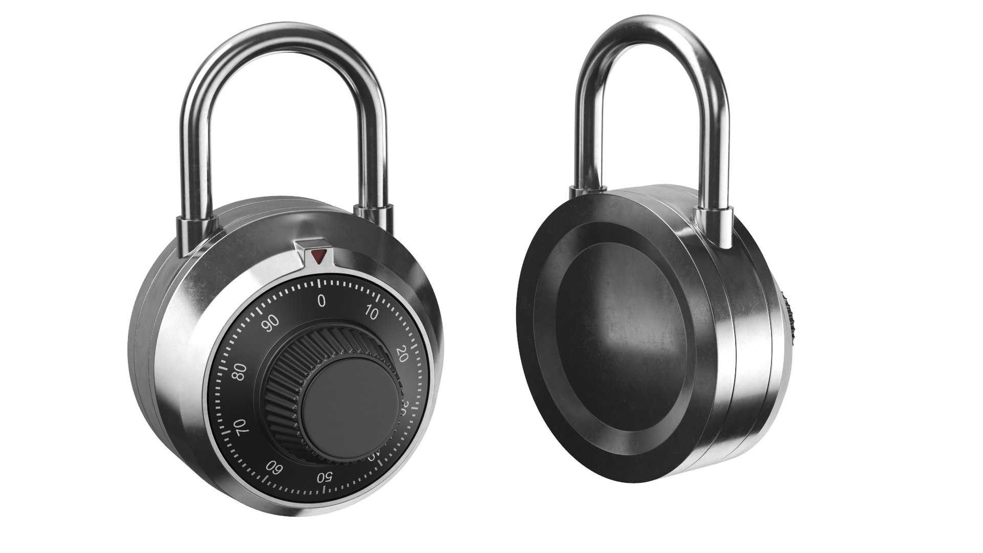 Round Combination Padlock 3D model - TurboSquid 1863534