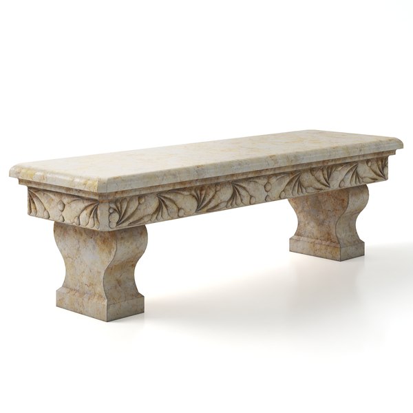 3D Stone Bench - TurboSquid 1738067