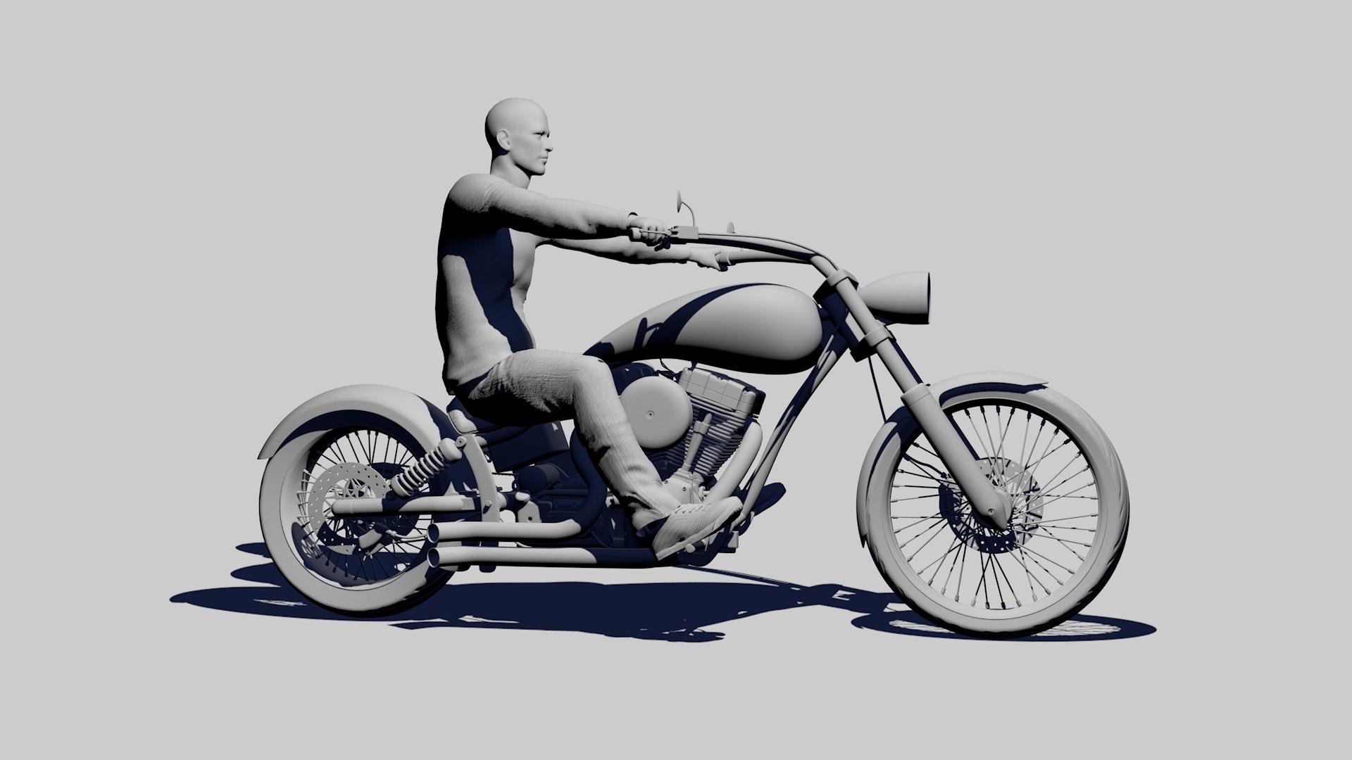 Motorcycle rigged rider 3D model - TurboSquid 1555610