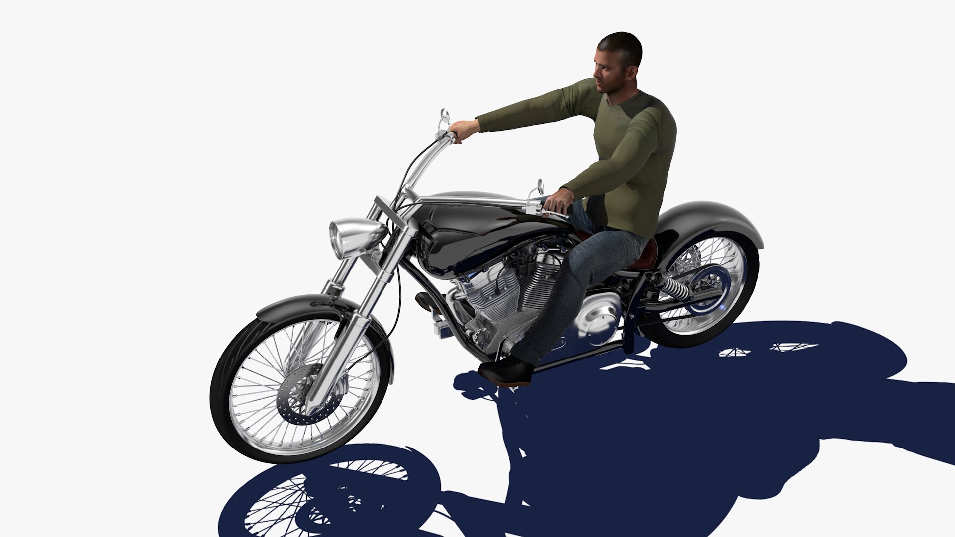 Motorcycle rigged rider 3D model - TurboSquid 1555610