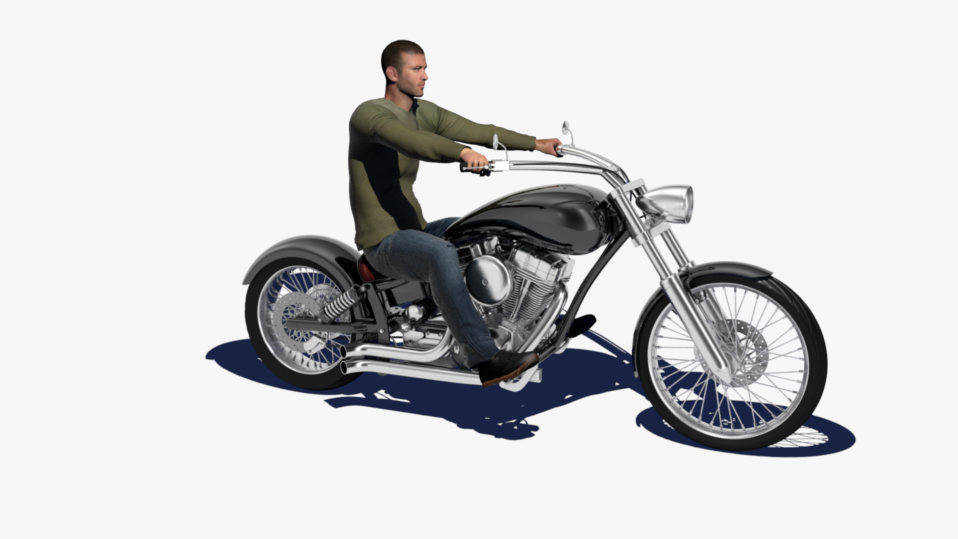 Motorcycle rigged rider 3D model - TurboSquid 1555610