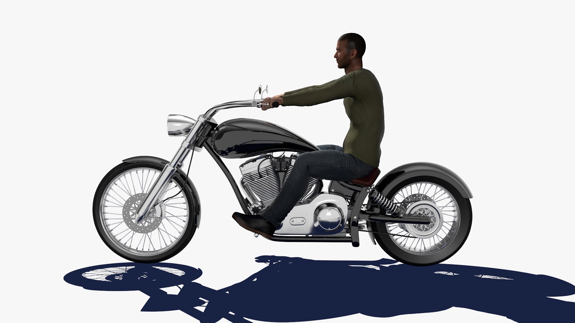 Motorcycle rigged rider 3D model - TurboSquid 1555610