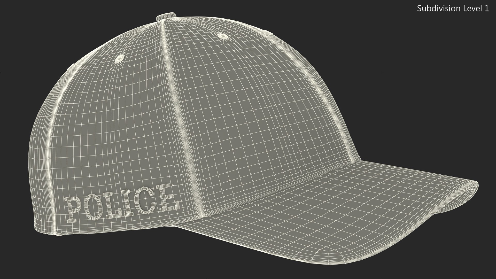 3D Police Baseball Cap - TurboSquid 2230263