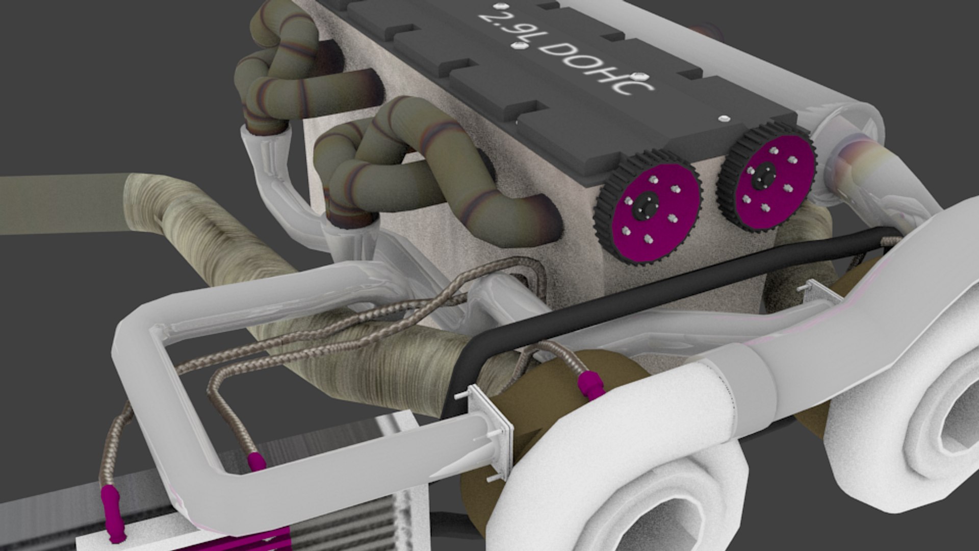 Engine Turbos Exhaust Model - TurboSquid 1240779