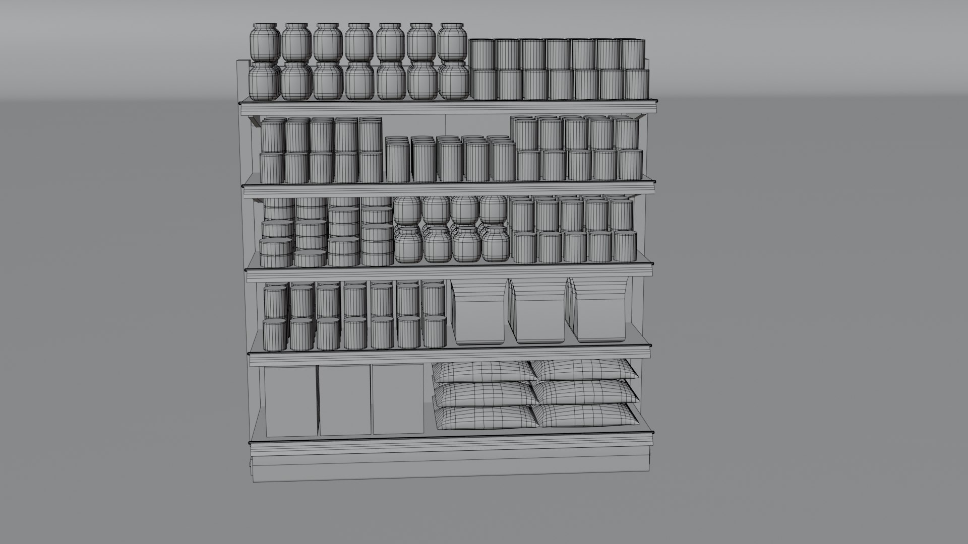 3D Model Supermarket Shelf - TurboSquid 1974364