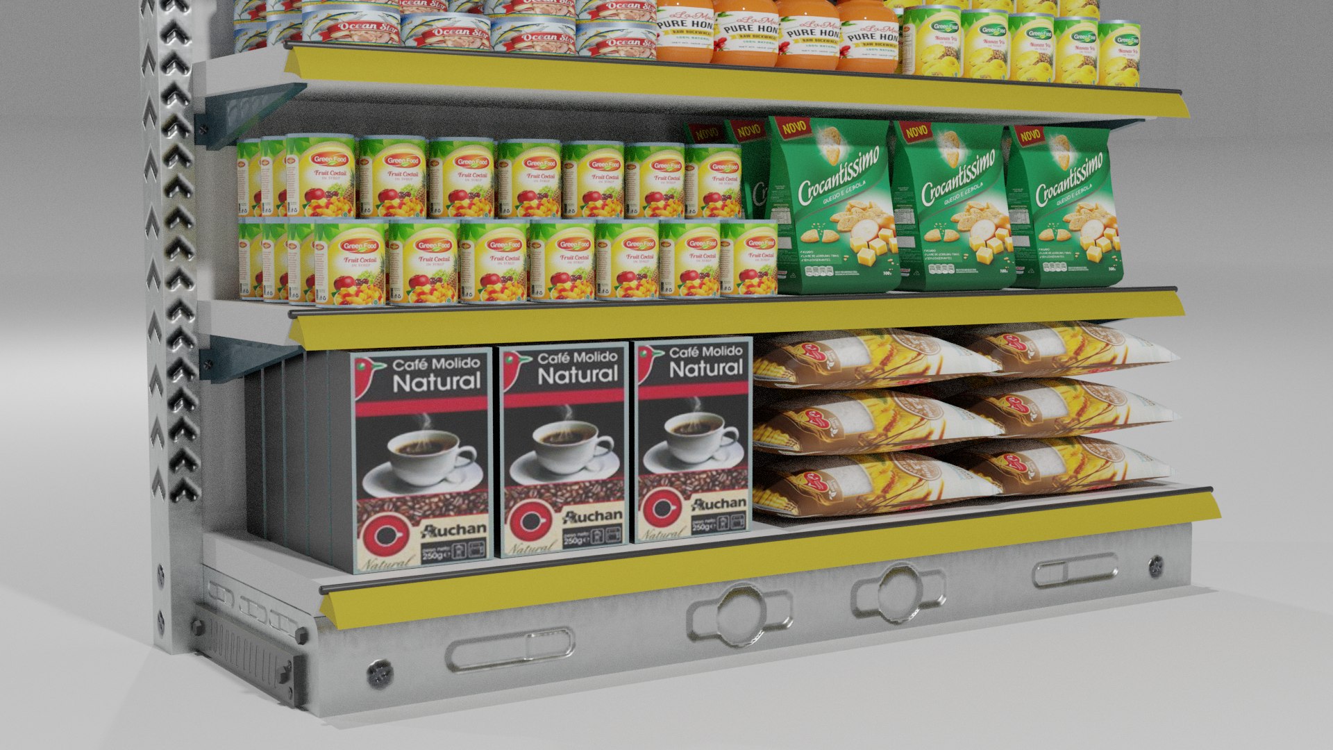 3D Model Supermarket Shelf - TurboSquid 1974364