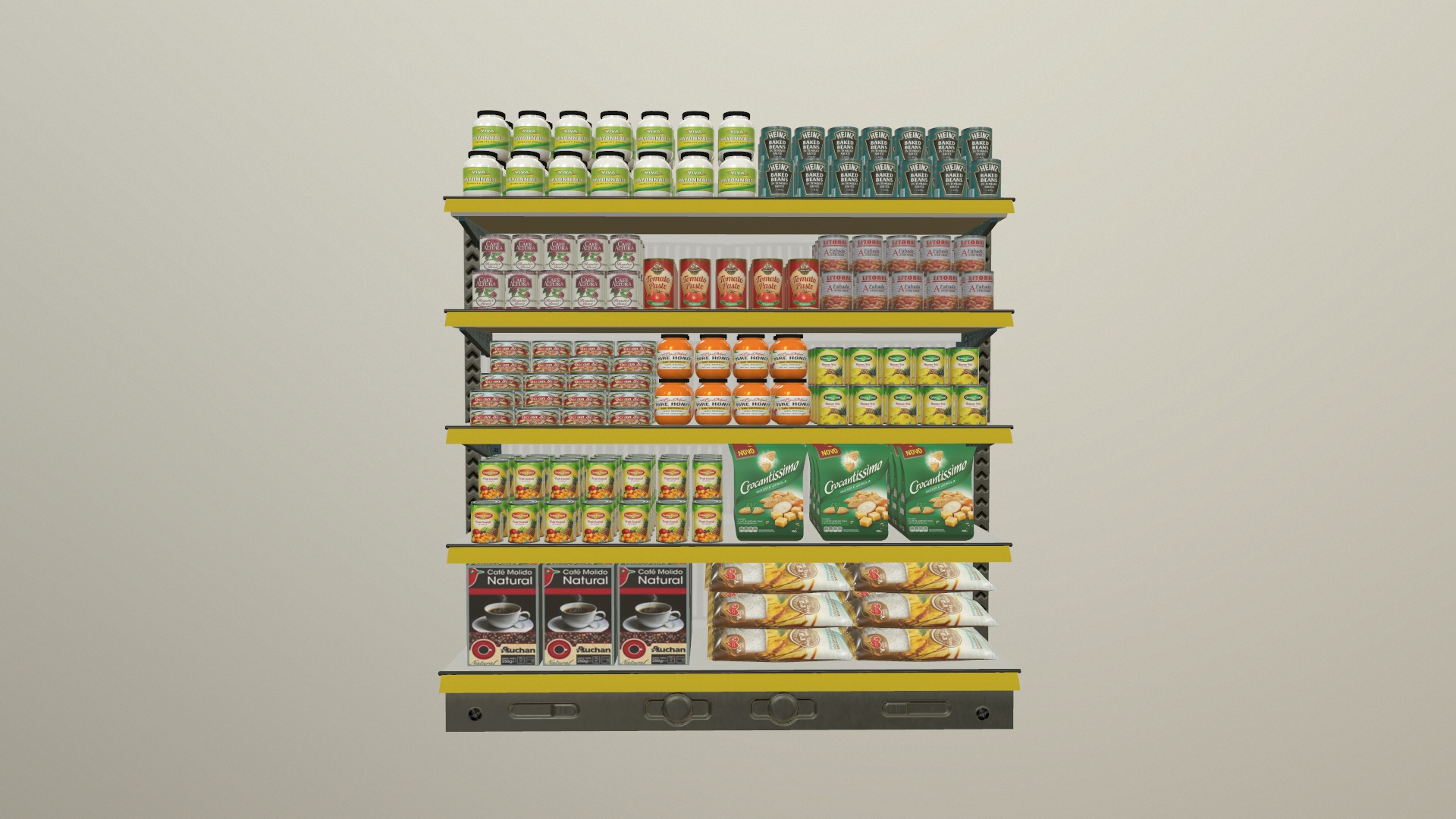 3D Model Supermarket Shelf - TurboSquid 1974364
