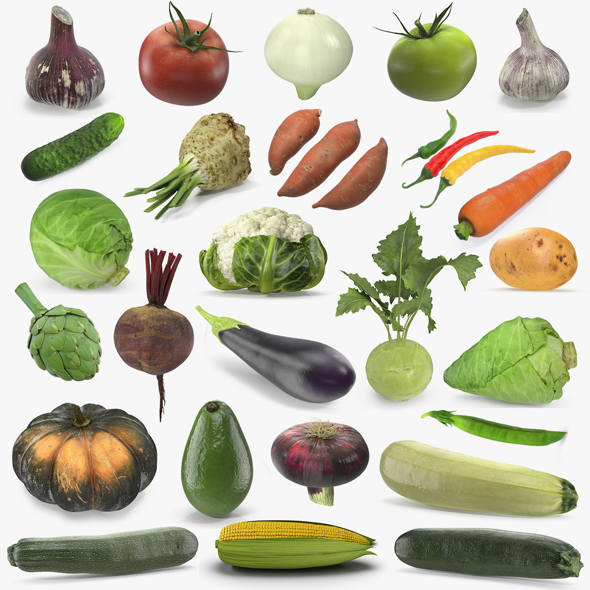 modelo 3d Colección de verduras 5 - TurboSquid 2006479