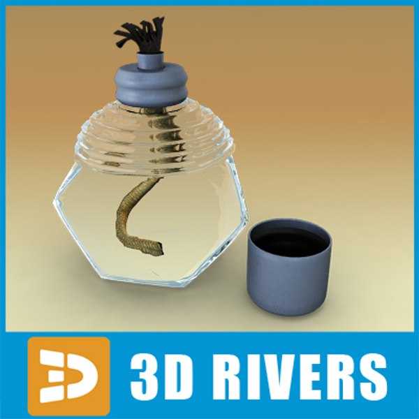 glass alcohol lamp 3d model