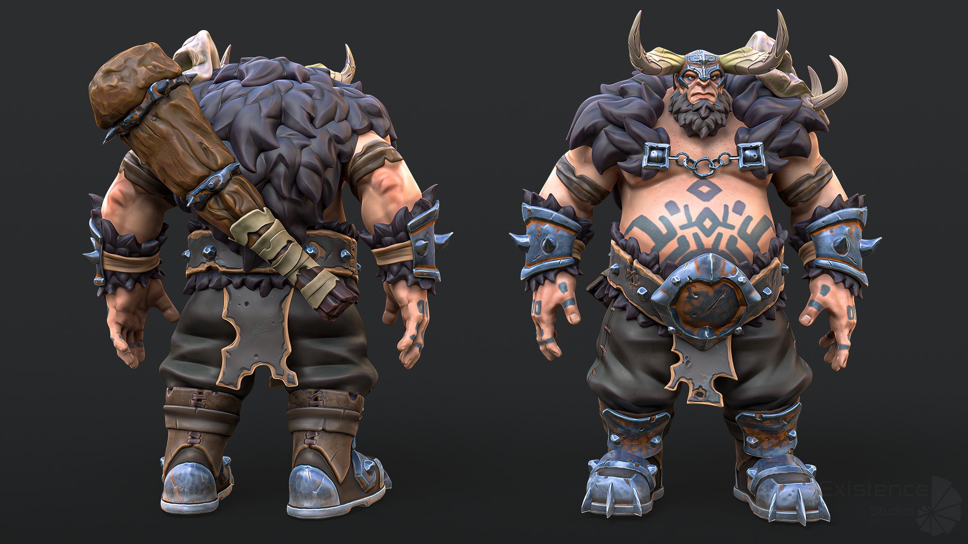 3D Model Stylized Warrior Pack 1 - Hero Fantasy Medieval Characters ...