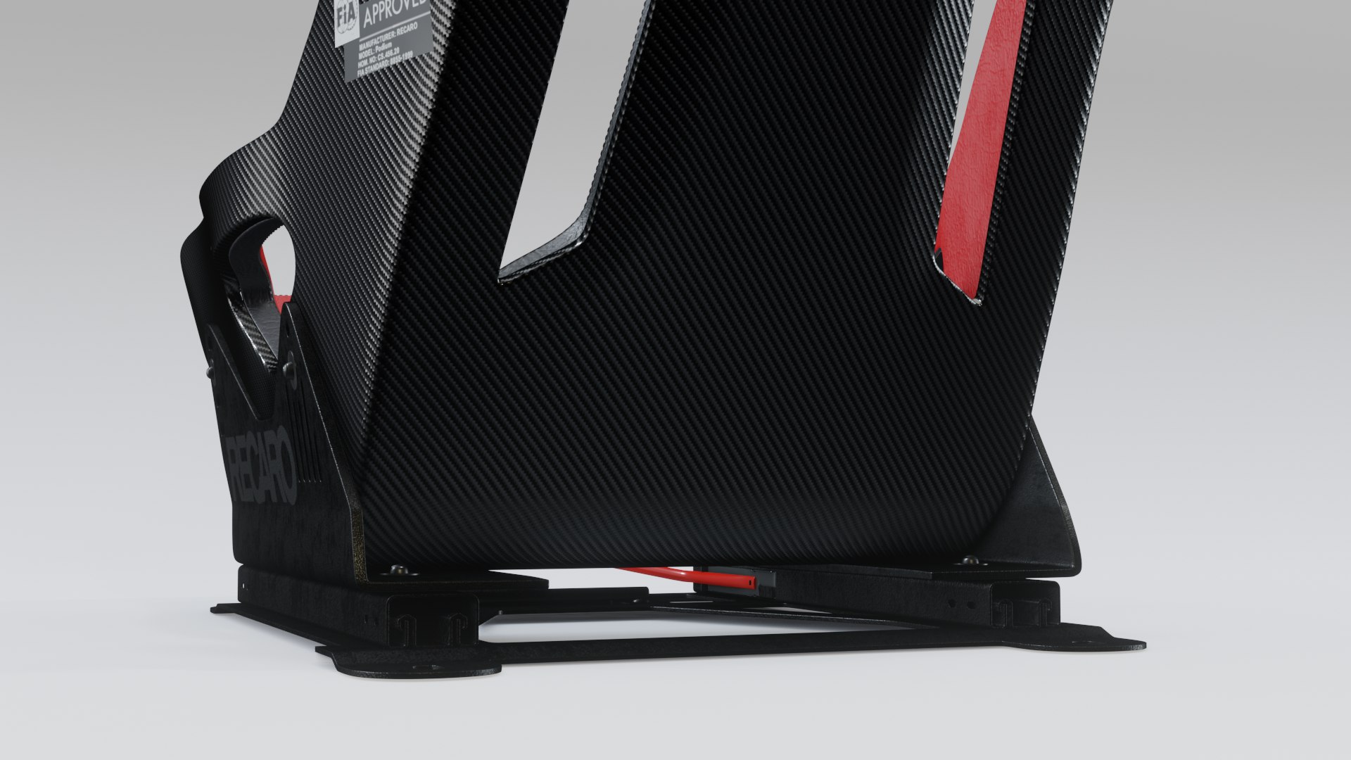 3D RECARO Podium Red-Black Racing Seat - TurboSquid 1936709