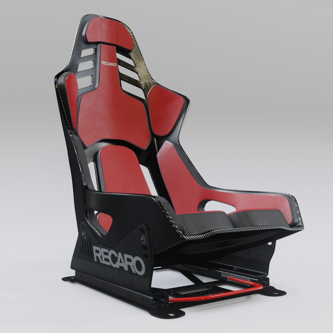 3D RECARO Podium Red-Black Racing Seat - TurboSquid 1936709