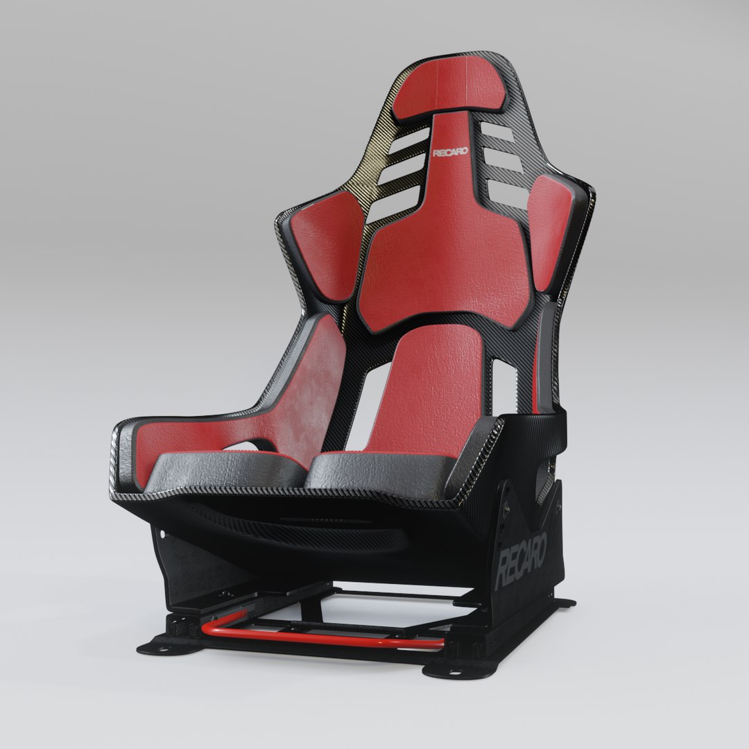 3D RECARO Podium Red-Black Racing Seat - TurboSquid 1936709