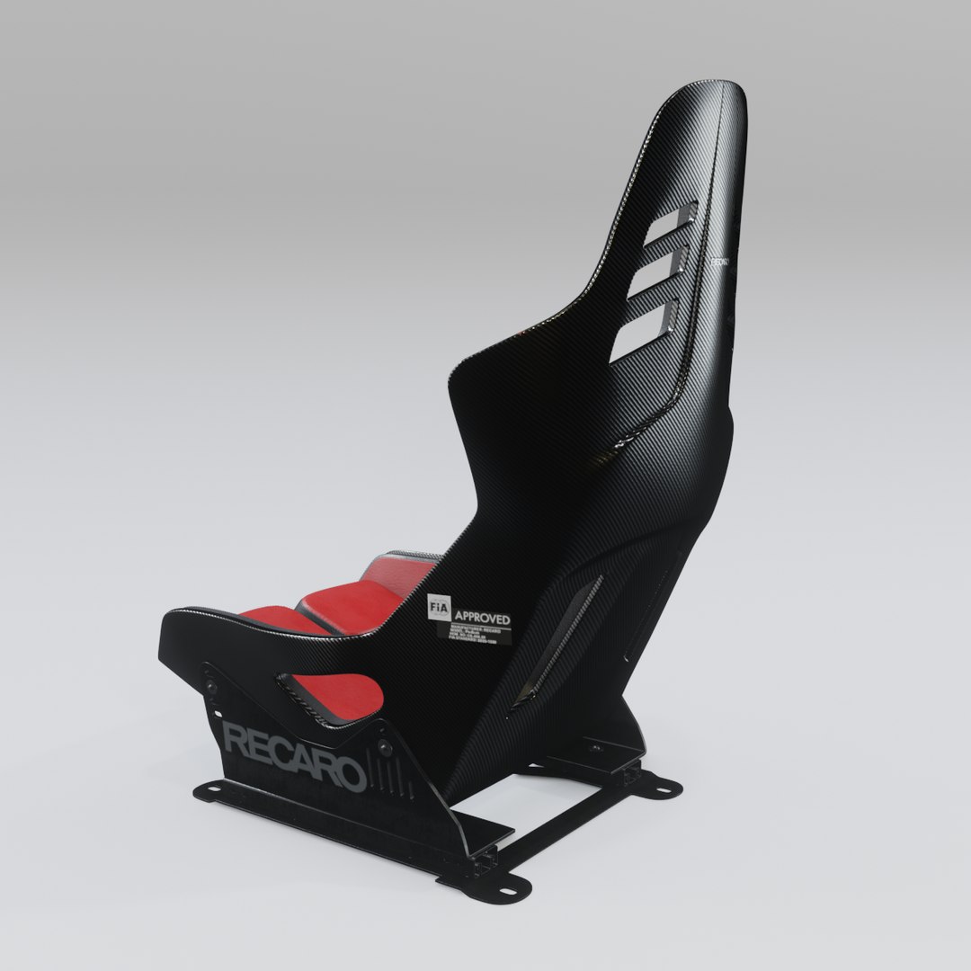 3D RECARO Podium Red-Black Racing Seat - TurboSquid 1936709