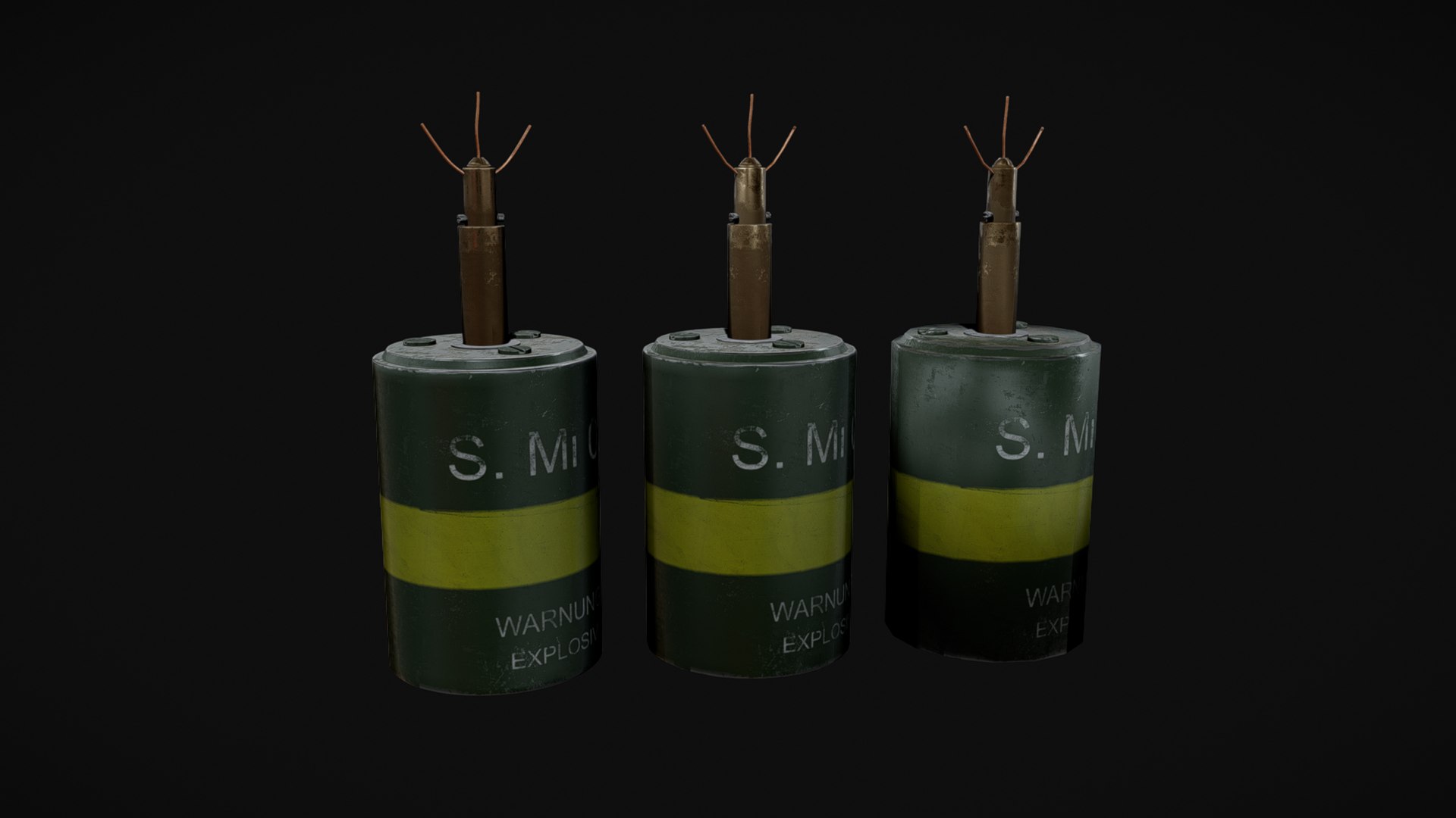 German WW2 Explosives Pack Model - TurboSquid 2352355