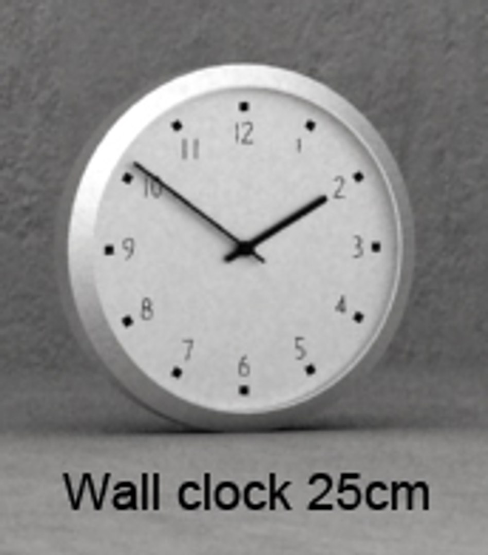 3d Model Wall Clock 25cm
