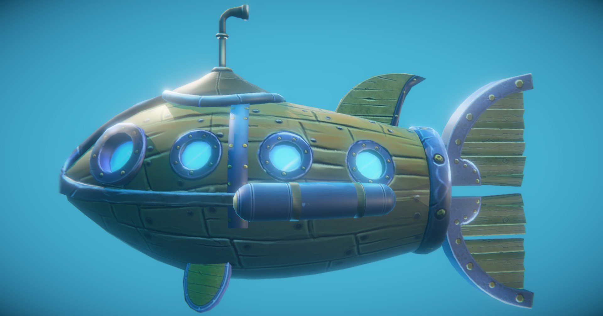 Steampunk submarine fish 3D model - TurboSquid 1241762