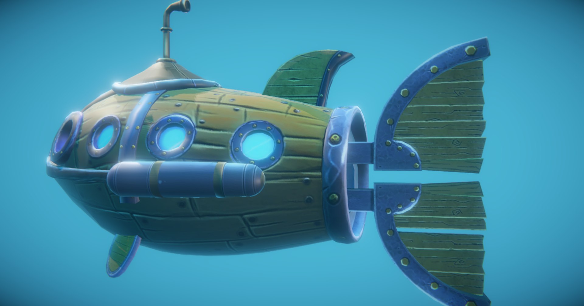 Steampunk submarine fish 3D model - TurboSquid 1241762