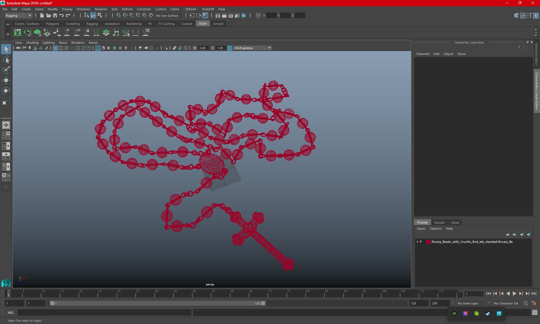 Rosary Beads with Crucifix Red 3D model - TurboSquid 2183838