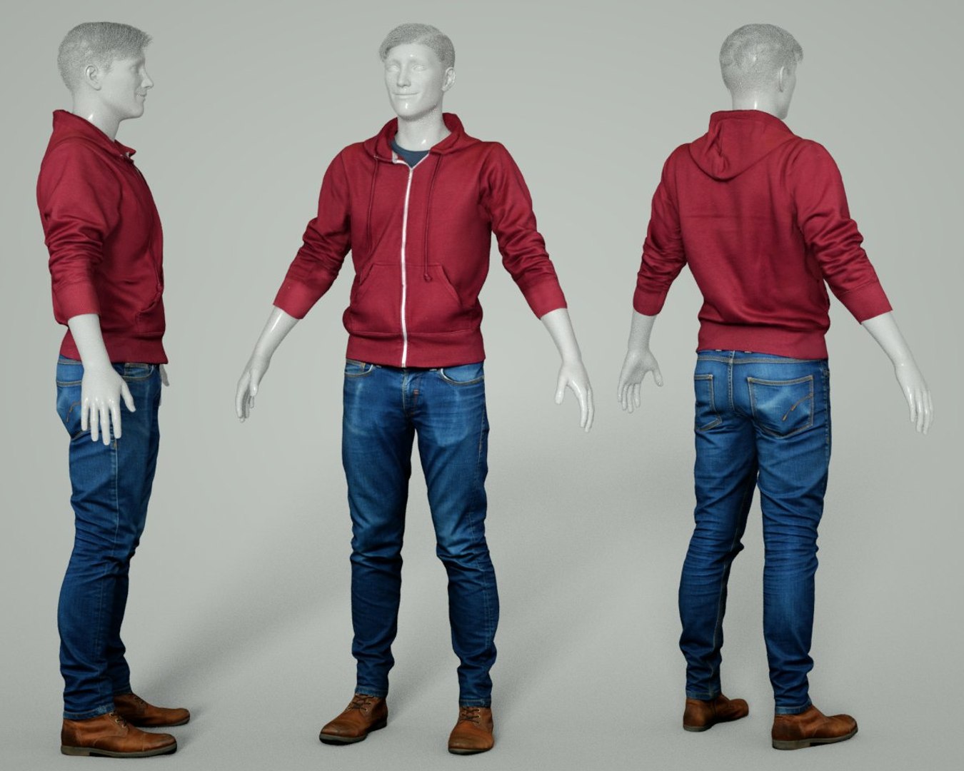 Male clothing outfit 3D model - TurboSquid 1329714